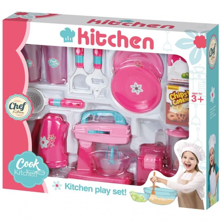 Chef Cook Toy Kitchen Play Set For Girls - SDMAX