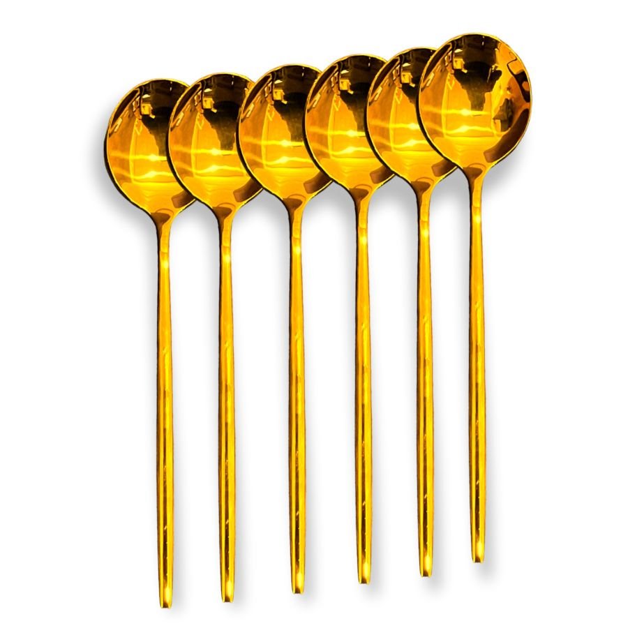 Golden Soup Spoon Set - Elegant Kitchenware by SDMax
